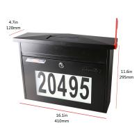 China Wall Mount Locking Mailbox Solar House Numbers Light Illuminated at Night Metal Address Numbers Mail Box Outdoor with Keys for sale