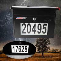 China Wall Mount Locking Mailbox Solar House Numbers Light Illuminated at Night Metal Address Numbers Mail Box Outdoor with Keys for sale