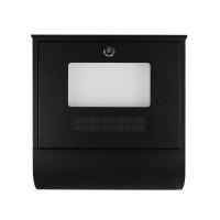 China Solar Powered Wall Mount Mailbox with LED Light Weatherproof & Modern Design Easy Installation Weather Resistant Energy Saving for sale