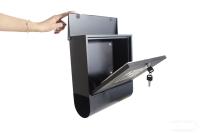 China Solar Powered Wall Mount Mailbox with LED Light Weatherproof & Modern Design Easy Installation Weather Resistant Energy Saving for sale