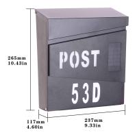 China Solar Powered Wall Mount Mailbox with LED Light Weatherproof & Modern Design Easy Installation Weather Resistant Energy Saving for sale