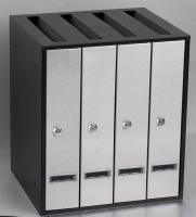 China Durable Metal Free Standing 4Pcs Doors Combination Mailbox for Apartments with Lock Outdoor Indoor for sale