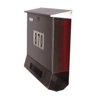 China Solar Powered Wall Mount Mailbox with LED Light Post Mount Modern Design Easy Installation Weather Resistant Energy Saving for sale