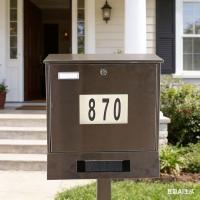 China Solar Powered Wall Mount Mailbox with LED Light Post Mount Modern Design Easy Installation Weather Resistant Energy Saving for sale