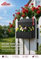 China Wall Mount Mailbox with Flower Planter Large Capacity Security Wall Mounted Mailbox Waterproof Vertical Drop Mail Box Outdoor for sale