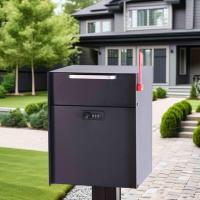 China Post Mount Locking Mailbox with Code Lock Large Capacity Security Password Metal Waterproof Vertical Drop Mail Box Outdoor for sale