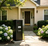 China Solar Address Mailbox with Video Intercom, Secure Package Receiver Cabinet for Home Courier Drop and Food Delivery for sale
