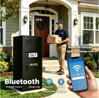China Solar Address Mailbox with Video Intercom, Secure Package Receiver Cabinet for Home Courier Drop and Food Delivery for sale