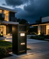 China Solar Address Mailbox with Video Intercom, Secure Package Receiver Cabinet for Home Courier Drop and Food Delivery for sale