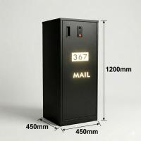 China Solar Illuminated Parcel Drop Box With Front Loading Rear Access Large Capacity Anti Theft Outdoor Package Locker for sale