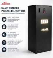 China Solar Illuminated Parcel Drop Box With Front Loading Rear Access Large Capacity Anti Theft Outdoor Package Locker for sale