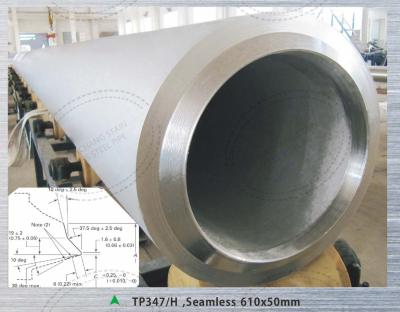 China 6 Meters 347H Stainless Steel Pipe Petrochemical Pickling Bright Annealing Seamless 1219mm OD for sale