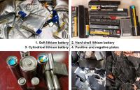 China Mobile Phone Lithium Ion Battery Recycling Plant 200-500kg/h Capacity for sale