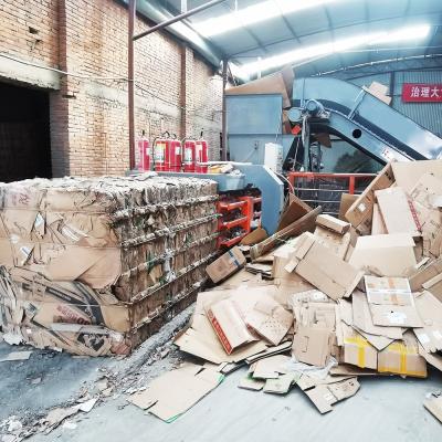 China Hydraulic Carton Compress Baler Machine Paper Waste Plastic Pet Baling Press Machine for sale