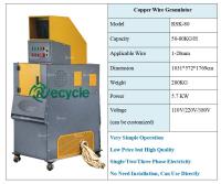China Scrap Copper Wire Cable Recycling Machine for Customer's Requirement 50-80Kg/H Output for sale