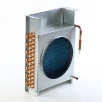 China Flat Chilled Water Coils Copper Tube Condenser Heat Exchanger For AC for sale