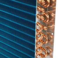 China Corrugated Fin Copper Condenser Coil Tube AC Evaporator Coil for sale