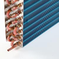 China Corrugated Fin Copper Condenser Coil Tube AC Evaporator Coil for sale