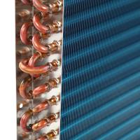 China Corrugated Fin Copper Condenser Coil Tube AC Evaporator Coil for sale