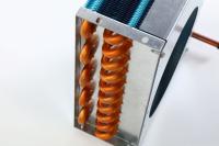 China Corrugated Louver Finned Tube Heat Exchanger Air Cooler for sale