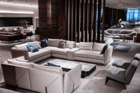 China Modular Multi-Seater Sofa with Premium Leather Upholstery 3-Seater 220cm for sale