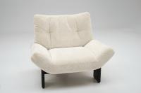 China Custom Luxury Single-Seater Sofa with Black Wooden Frame for Modern Living Space 120cm for sale