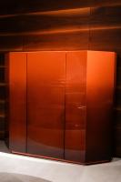 China Modern Gradient High‑gloss Sideboard, Geometric Multi‑Door Storage Cabinet for Home Living Room & Entryway for sale