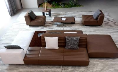 China Modern Minimalist Modular Sofa Set, Multi-Unit Combination Sofa with Coffee Table for Living Room & Villa for sale