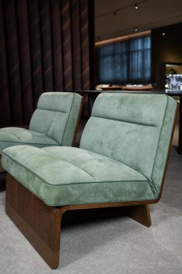 China Modern Minimalist Lounge Chair, 720×850×730mm, Solid Wood Frame with Optional Upholstery for sale