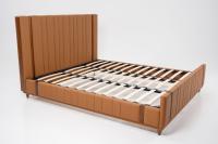 China Modern Minimalist Upholstered Bed Frame, 1800mm Headboard with 2055×1800×440mm Bed Base for sale