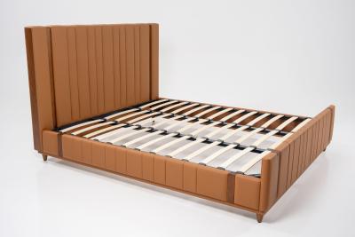 China Modern Minimalist Upholstered Bed Frame, 1800mm Headboard with 2055×1800×440mm Bed Base for sale