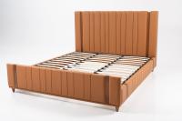 China Modern Minimalist Upholstered Bed Frame, 1800mm Headboard with 2055×1800×440mm Bed Base for sale