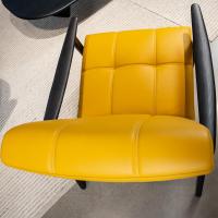 China Modern Minimalist Lounge Chair, 640×700×810mm / 800×950×850mm, Fixed Seat & Back Cushion, Wide Middle Wooden Armrest for sale
