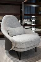 China Modern Minimalist Lounge Chair, 880×800×850mm, Metal Leg Frame with Optional Upholstery for sale