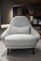 China Modern Minimalist Lounge Chair, 880×800×850mm, Metal Leg Frame with Optional Upholstery for sale