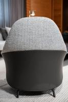 China Modern Minimalist Lounge Chair, 880×800×850mm, Metal Leg Frame with Optional Upholstery for sale