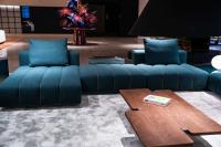 China Modern Minimalist Rectangular Coffee Table, 1480×800×280mm, Bowdichia Wood Veneer with Wood Legs and Metal Structure for sale