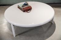 China Modern Minimalist Round Coffee Table, ∅1100×360mm, High-Gloss Paint Finish for sale