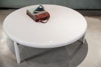 China Modern Minimalist Round Coffee Table, ∅1100×360mm, High-Gloss Paint Finish for sale