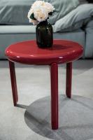 China Modern Minimalist Round Coffee Table / Side Table, ∅500×450mm, Ash Wood High-Gloss Paint for sale
