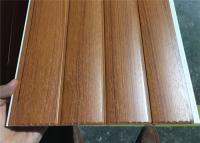 China Vinyl Wood Wall Paneling Sheets , Pvc Bathroom Ceiling Cladding Groove Design for sale