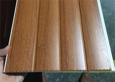 China Vinyl Wood Wall Paneling Sheets , Pvc Bathroom Ceiling Cladding Groove Design for sale