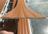China Vinyl Wood Wall Paneling Sheets , Pvc Bathroom Ceiling Cladding Groove Design for sale