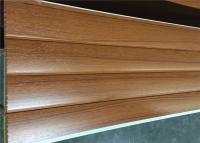 China Vinyl Wood Wall Paneling Sheets , Pvc Bathroom Ceiling Cladding Groove Design for sale