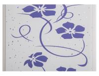China Purple Flower Decorative PVC Panels Transfer Printing For Shopping Mall for sale
