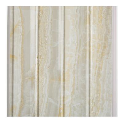 China Marble Design Waterproof Wood Paneling For Bathrooms Four Wave Three Groove for sale