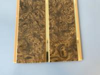 China 7mm Thickness Ceiling PVC Panels With Two Golden Lines Non Flammable Features for sale