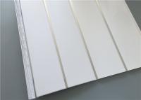 China Pure white high glossy middle groove ceiling pvc panels with silver for sale