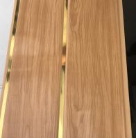 China Wooden Color Ceiling PVC Panels With Silver Line OEM / ODM Available for sale