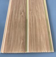 China Wooden Color Ceiling PVC Panels With Silver Line OEM / ODM Available for sale